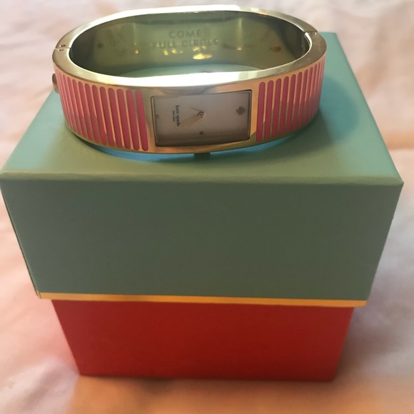 kate spade | Accessories | Kate Spade New York Goldhot Pink Bracelet ...